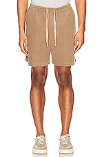 FRAME Spring Cord Shorts in Dark Beige | REVOLVE