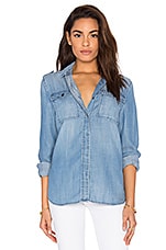 FRAME Denim Le Military Button Up in Lake | REVOLVE