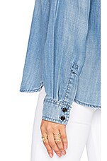 FRAME Denim Le Military Button Up in Lake | REVOLVE