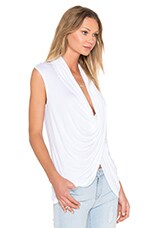 Fifteen Twenty V Neck Cross Over Top in Off White | REVOLVE