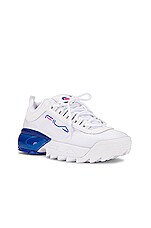 Fila Disruptor 2A Sneaker in White, Amparo Blue & Magenta | REVOLVE