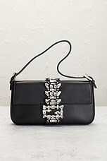 FWRD Renew Fendi Crystal Rhinestone Baguette Shoulder Bag in Black ...
