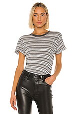 Frank & Eileen tee lab Heritage Jersey Tee in Multi Gray Melange Stripe | REVOLVE