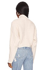 For Love & Lemons Amelia Cross Front Turtleneck in Cream | REVOLVE
