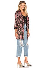 For Love & Lemons Luella Layering Coat in Metallic Jacquard | REVOLVE