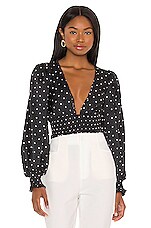 For Love & Lemons Carissa Crop Top in Black | REVOLVE