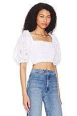 For Love & Lemons Addison Blouse in White | REVOLVE