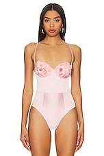 For Love & Lemons Skye Bodysuit in Pink | REVOLVE