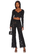 Free People Cloud Ride Lounge Set in Black | REVOLVE