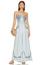 Free People Brigitte Jumpsuit in Dark Indigo Combo | REVOLVE
