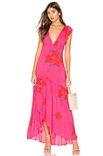 Free People She's A Waterfall Maxi Dress in Pink Combo | REVOLVE