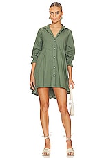 Free People Hannah Poplin Dress in Army | REVOLVE