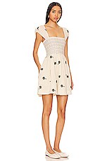 Free People Tory Embroidered Mini Dress in Tea Combo | REVOLVE