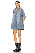 Free People Remino Denim Mini Dress in Ocean Blue | REVOLVE