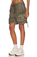 Free People Wild Bay Parachute Shorts in Army | REVOLVE