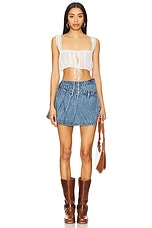 Free People x We The Free Stephie Denim Skort in Bella Blue | REVOLVE