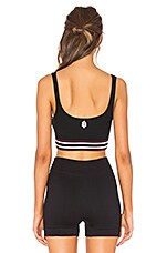Free People Movement Varsity Stripe Bra in Black | REVOLVE