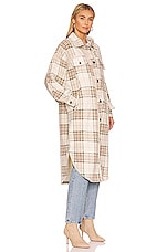 Free People Plaid Long Ruby Jacket in Pistachio Combo | REVOLVE