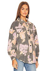 Free People Printed Ruby Jacket in Charcoal Combo | REVOLVE