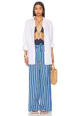 Free People Hudson Canyon Stripe Pant in Blue Combo | REVOLVE