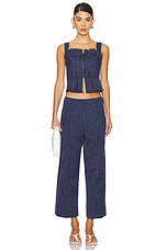 Free People Acadia Trouser in Blue Combo | REVOLVE