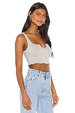Free People Top Notch Crop Top in Grey | REVOLVE