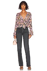 Free People Maybel Blouse in Black Combo | REVOLVE