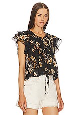 Free People Naya Printed Top in Black Combo | REVOLVE