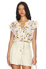Free People Naya Printed Top in Ivory Combo | REVOLVE