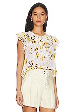 Free People Naya Printed Top in Ivory Combo | REVOLVE