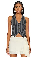 Free People Dakota Vest in Charcoal Combo | REVOLVE