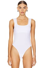 Free People x Intimately FP Luna Square Neck Bodysuit in Optic White | REVOLVE