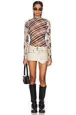 Free People x REVOLVE Chloe Printed Mesh Top in Black Combo | REVOLVE