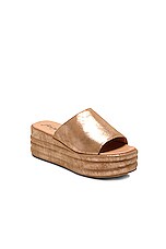 Free People Harbor Flatform Sandal in Rose Gold | REVOLVE