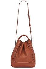 Flattered Bo Bucket Bag in Cognac | REVOLVE