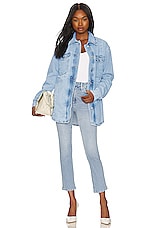 Good American Denim Redesign Shacket in Indigo279 | REVOLVE