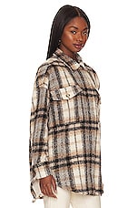 Good American Neutral Plaid Shacket in Neutral Plaid in Neutral ...