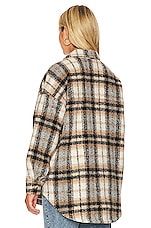 Good American Neutral Plaid Shacket in Neutral Plaid in Neutral ...
