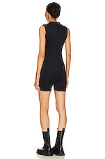 Good American Compression Zip Up Bike Suit in Black001 | REVOLVE