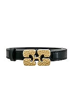 Ganni Logo Metal Belt in Black | REVOLVE