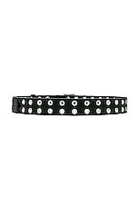 Ganni Double Eyelet Belt in Black | REVOLVE
