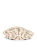Ganni Structured Rib Beret in Brazilian Sand | REVOLVE