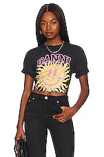 Ganni Smiley T-shirt in Phantom | REVOLVE