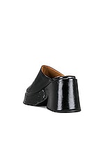 Ganni Retro Platform Wedge Mule Naplack in Black | REVOLVE