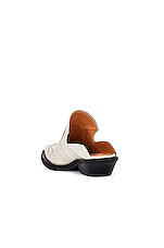 Ganni Embroidered Western Mule in Egret | REVOLVE