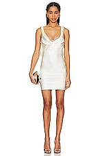 GIUSEPPE DI MORABITO Satin Mini Dress in White Milk | REVOLVE