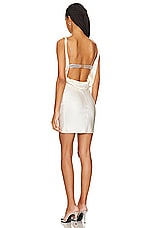 GIUSEPPE DI MORABITO Satin Mini Dress in White Milk | REVOLVE