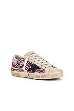 Golden Goose Super Star Sneaker in Cream Red Zebra, Beige, & Black ...