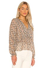 Generation Love Paisley Snake Blouse in Brown Snake | REVOLVE