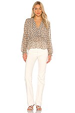 Generation Love Paisley Snake Blouse in Brown Snake | REVOLVE